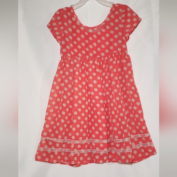 Pinky | Dresses | Size 6 Girls Pinky Dress Coral Color With Tan ...
